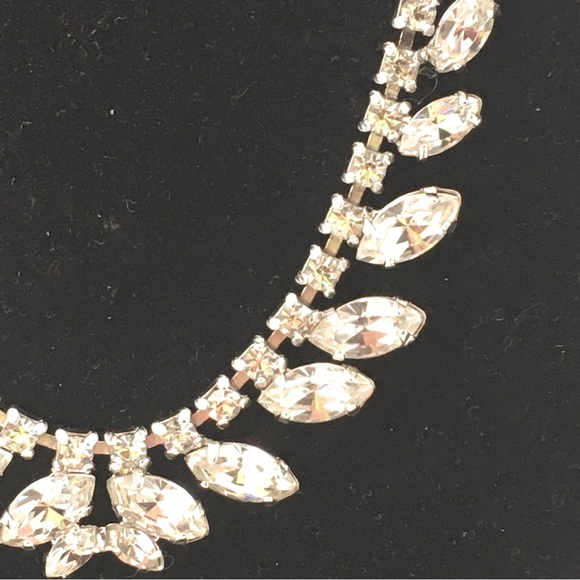 Unmarked | Jewelry | Vintage Clear Rhinestone Necklace | Poshmark